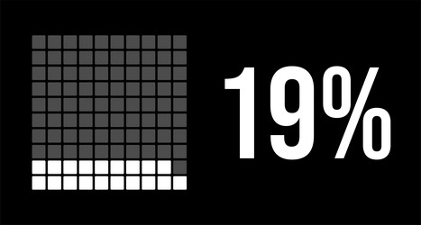 19 percentage infographic set nineteen circle Vector Image