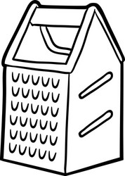 Coloring book grater Royalty Free Vector Image