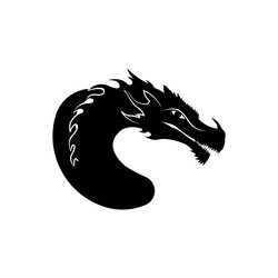 Dragon snake logo design Royalty Free Vector Image