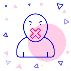 Line censor and freedom of speech concept icon Vector Image