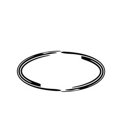 Oval grunge frame isolated on white background Vector Image