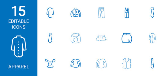 14 apparel icons Royalty Free Vector Image - VectorStock