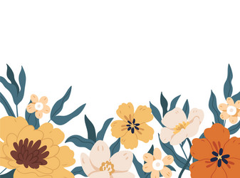 Horizontal Flower Border Clip Art
