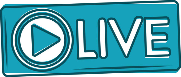 Live stream content digital blue design Royalty Free Vector
