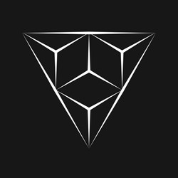 Sacred geometry triangle based symbol and elements