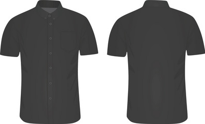 Black t-shirt template in front side and back Vector Image