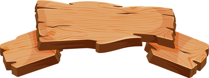 Blank wooden signboard rectangular shape wood Vector Image