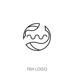 Zodiac sign pisces logo Royalty Free Vector Image