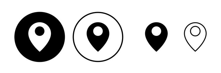 Address icon location icon symbol pin Royalty Free Vector