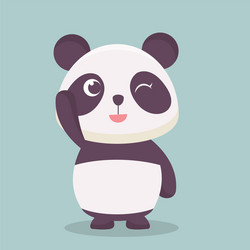 Cute panda with a crying expression Royalty Free Vector