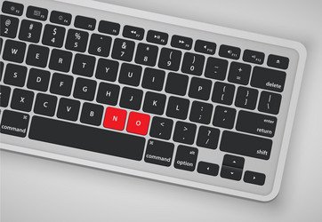 Letters on keyboard form a word Royalty Free Vector Image