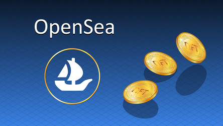 Opensea logo symbol internet platform nft token Vector Image