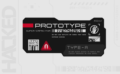 Cyberpunk decals set of stickers Royalty Free Vector Image