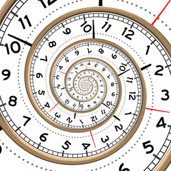 Spiral clock watch Royalty Free Vector Image - VectorStock