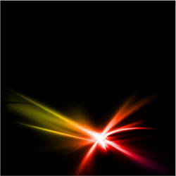 Abstract yellow and red rays lights Royalty Free Vector