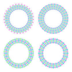 Multicolor circle patterns Royalty Free Vector Image