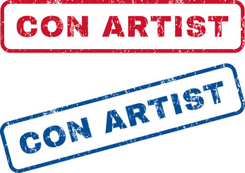 Con artist rubber stamp Royalty Free Vector Image