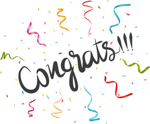 Happy birthday sign with colorful confetti Vector Image