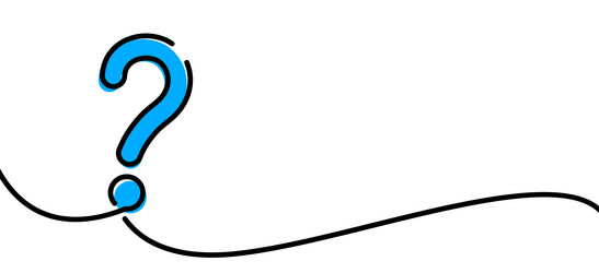 Single line drawn mustache outline Royalty Free Vector Image