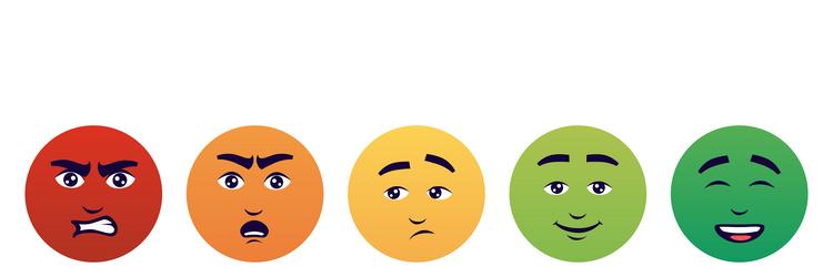 Round faces emotions set characters with anger Vector Image