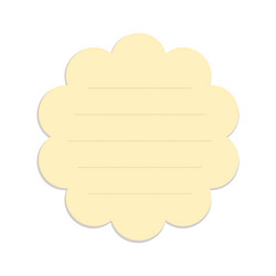 Round yellow sticky note template taped office Vector Image