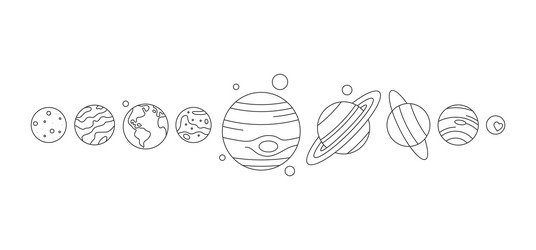 Solar System Outline Vector Images (over 7,500)