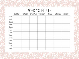Weekly focus planner template Royalty Free Vector Image