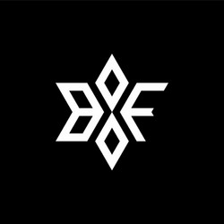 Bf monogram logo with diamond shape and triangle Vector Image
