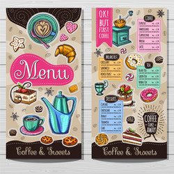 Hand drawn menu Royalty Free Vector Image - VectorStock