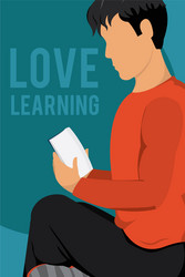 Love learning cartoon design Royalty Free Vector Image