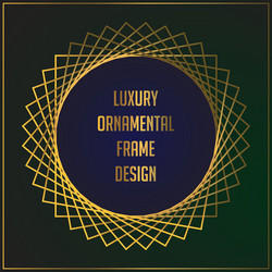Luxury ornamental golden frame design gold Vector Image