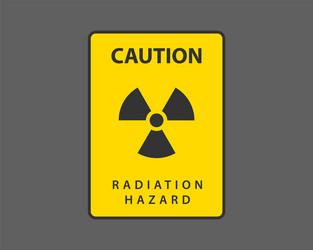Warning radiation hazard sign on white background Vector Image