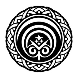 A solid style icon of polynesian tattoo symbol Vector Image