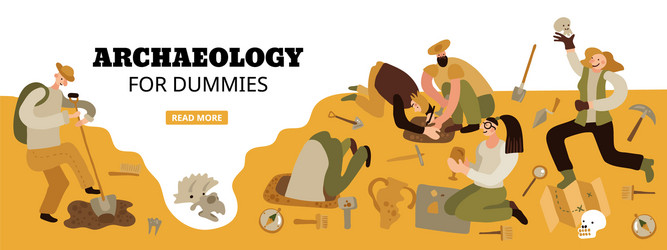 Archaeology infographics Royalty Free Vector Image