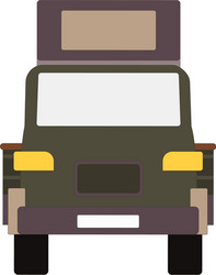 Trailer truck icon side view of cargo Royalty Free Vector