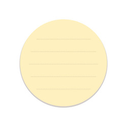 Round yellow sticky note template taped office Vector Image