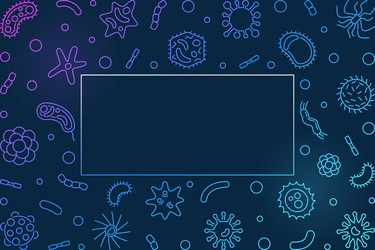 Bacteria horizontal background Royalty Free Vector Image