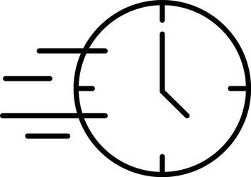 Clock fast icon line fill style Royalty Free Vector Image