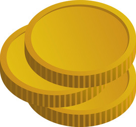 Gold coin logo designs concept dollar Royalty Free Vector