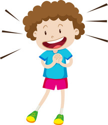 Boy with curly hair Royalty Free Vector Image - VectorStock