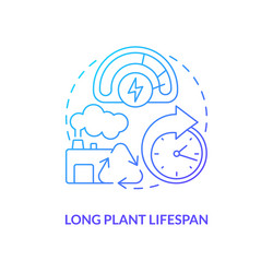 Long plant lifespan concept icon Royalty Free Vector Image