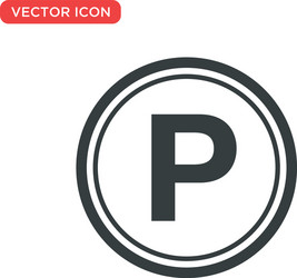 Parking sign symbol design Royalty Free Vector Image