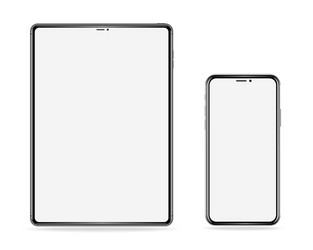 Outline line style of new version tablet Vector Image