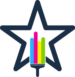 Color star logo icon design Royalty Free Vector Image