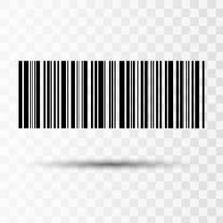 Barcode isolated on transparent background Vector Image