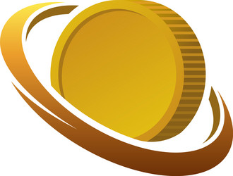 Fast gold coin logo designs concept dollar Vector Image