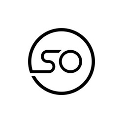 Initial letter so logo design template Royalty Free Vector