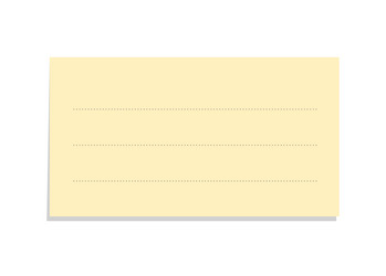 Yellow sticky note template taped office memo Vector Image
