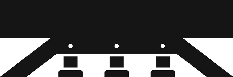 Driving school ramp icon outline style Royalty Free Vector