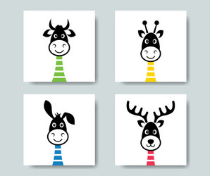 Giraffe spot long neck cute cartoon character Vector Image